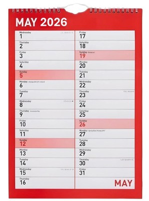 Monthly Engagement Calendar Hanging Wall Planner Matte Finish 2026 ...