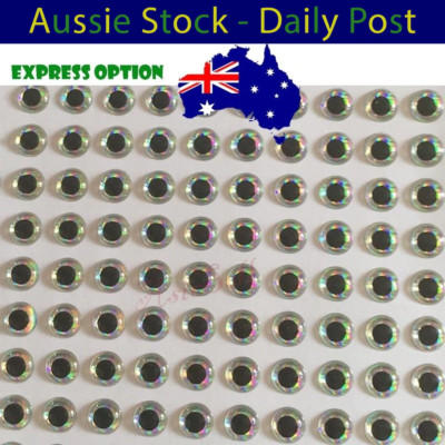 Lure Eye Tiny Size Fly Fishing Crank Bait Artificial Silver Fish Eye 5 ...