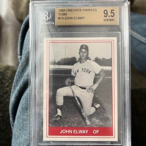 1982 TCMA Oneonta Yankees JOHN ELWAY Rookie RC #13 BGS 9.5 Pop 16 RARE ...
