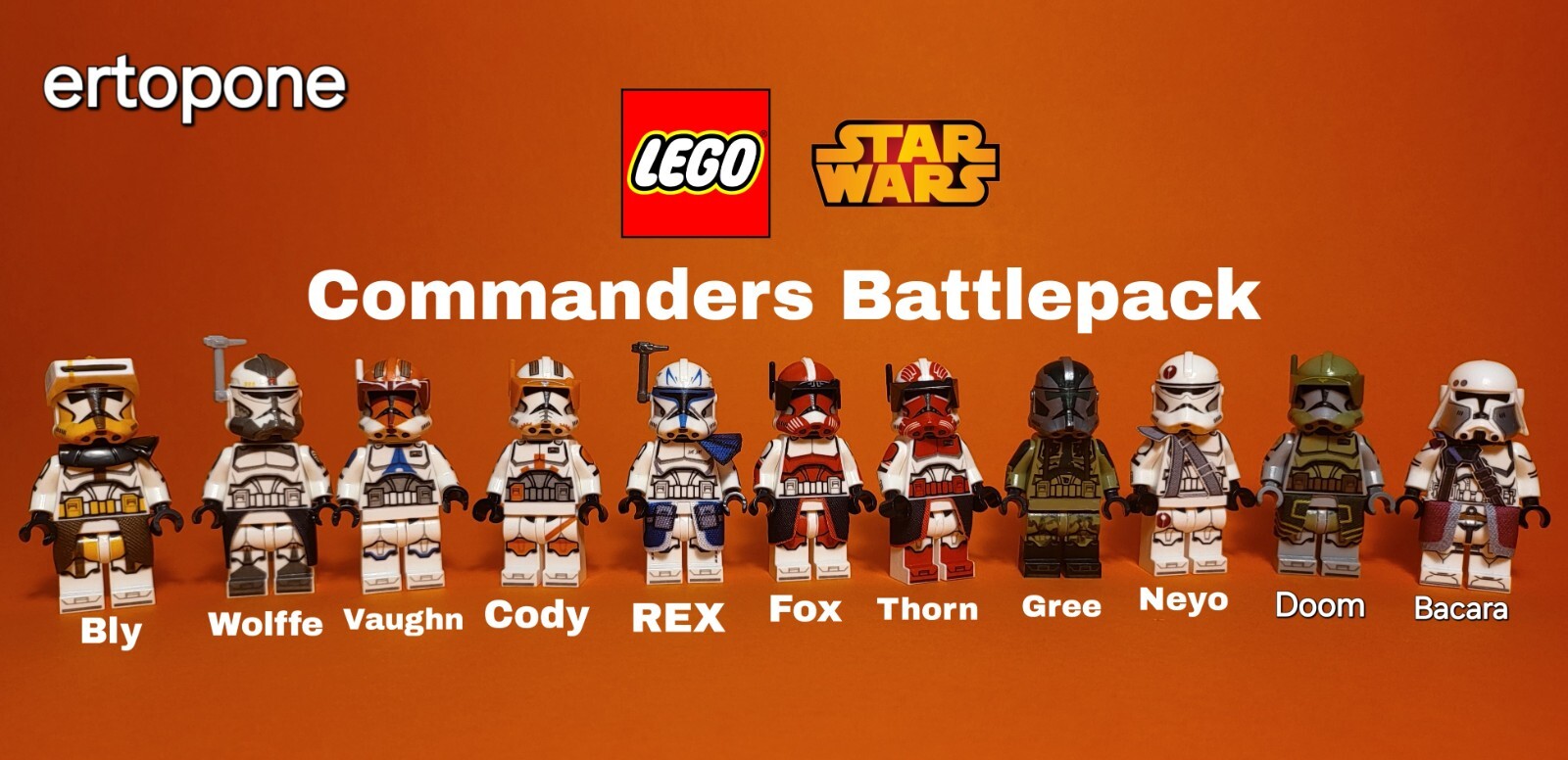 Lego Star Wars COMMANDER Minifigure Lot | REX CODY VAUGHN THORN WOLFFE ...