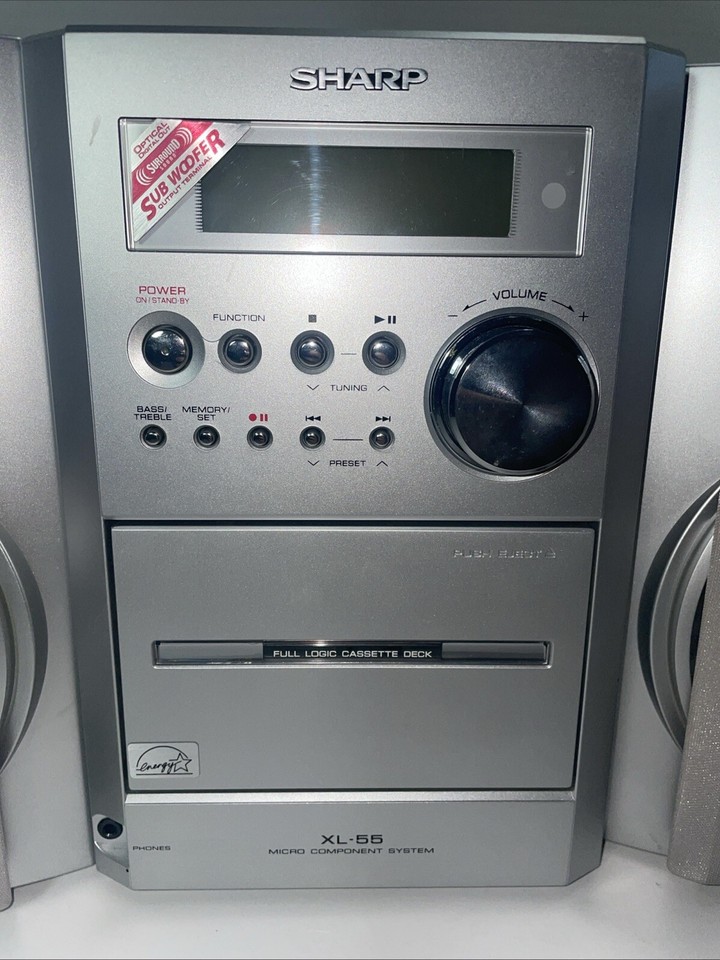 Sharp XL-55 Micro Component System CD Cassette TESTED/WORKING VERY GOOD ...