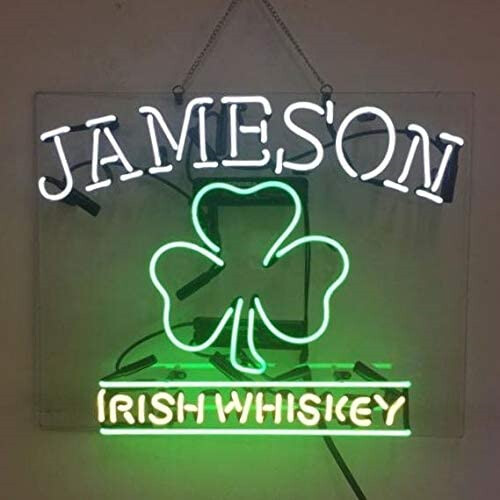 Jameson Irish Whiskey Clover Acrylic 20"x16" Neon Light Sign Lamp Space ...