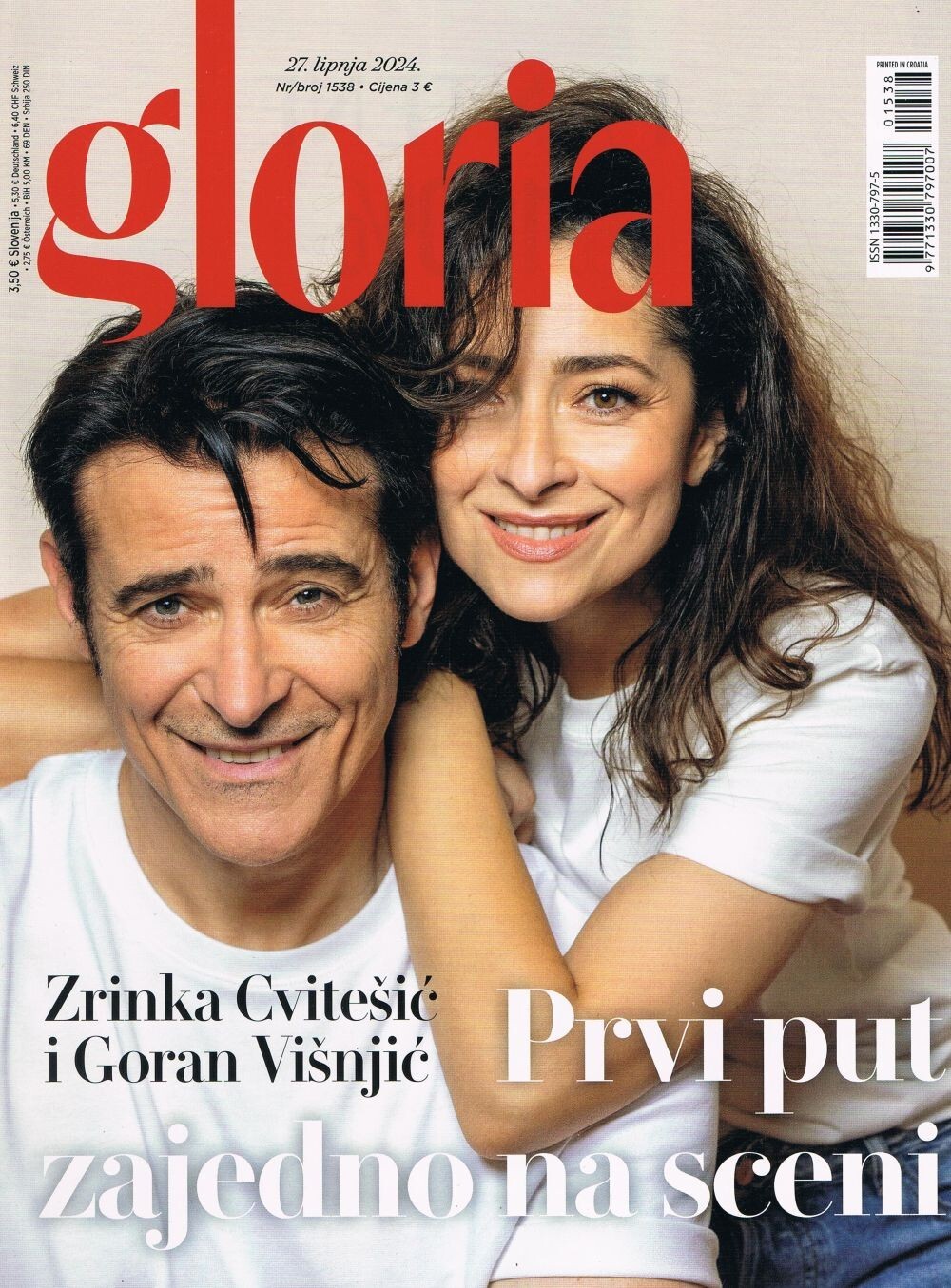 GLORIA #1538 2024 CROATIAN MAGAZINE cover ZRINKA CVITESIC & GORAN ...