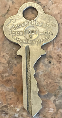 Vintage Independent Lock Co Key #1001 E | eBay