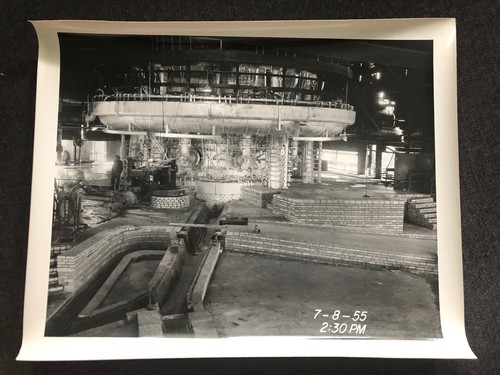 #2 MASSILLON OHIO 1955 Republic Steel Coke Plant Photo INTERIOR Furnace ...