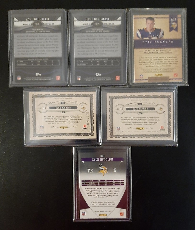 KYLE RUDOLPH ROOKIE AUTOGRAPH REFRACTOR SERIAL NUMBERED LOT #1 | eBay