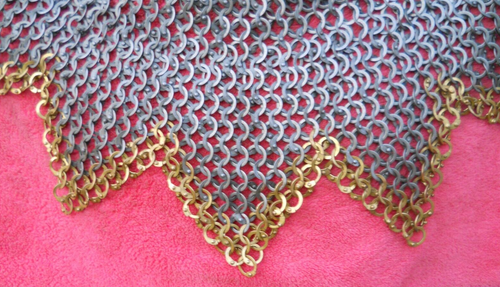 Medieval Chainmaile Gorget , piece of armor to protect the neck usually ...