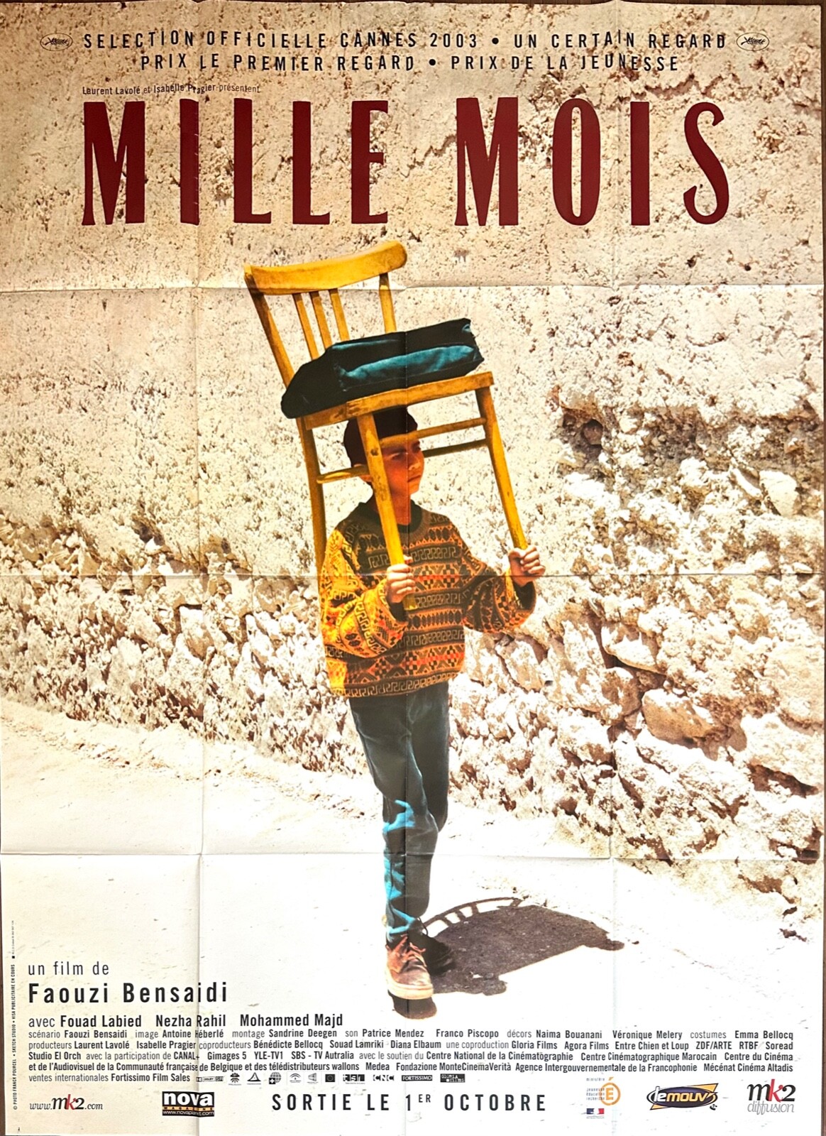 Affiche Cinéma MILLE MOIS 120x160cm Poster Faouzi Bensaïdi / Nezha ...