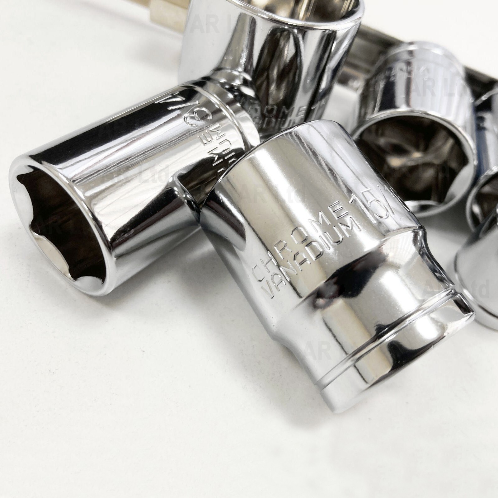 AF SOCKET Set 10 Shallow Sockets 1/2"Dr on Rail Imperial 6 point Hex ...