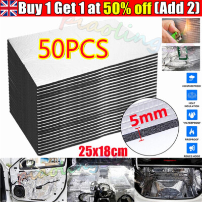 50 Sheets Sound Deadening Mat Proofing Camper Van Car Dead Mat Foil ...