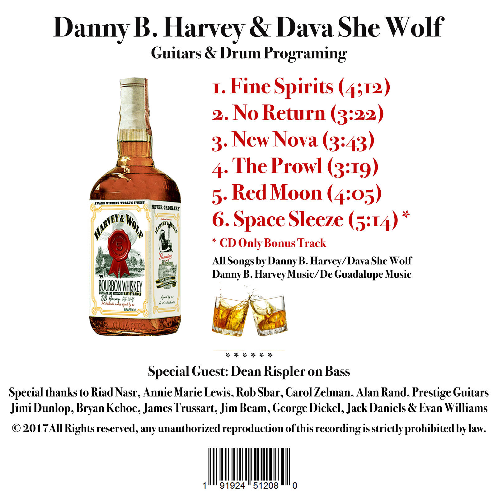 HARVEY & WOLF - FINE SPIRITS CD - Cycle Sluts From Hell / Headcat - NEW ...
