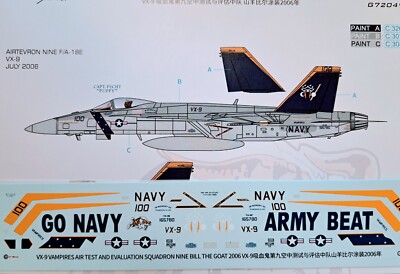 Galaxy 1/72 F/A-18E GO NAVY BEAT ARMY VX-9 Vampires Sqn 9 Has/Meng ...