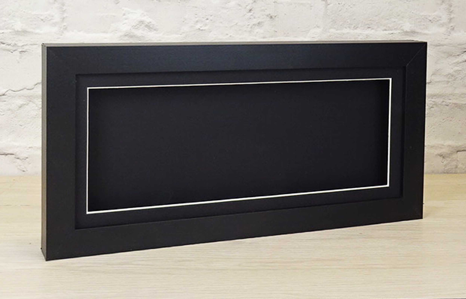 Black 3D 1" Cube Range PANORAMIC Deep Box Shadow Frames Memory Box ...