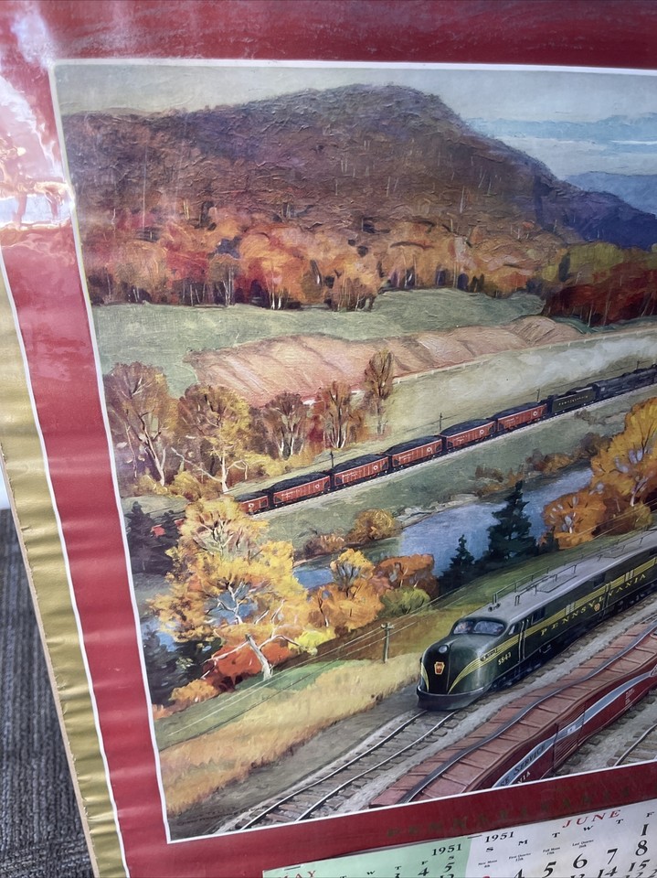 1951 Pennsylvania Railroad (PRR) Large Format Calendar Rare | eBay