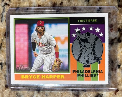 2025 Topps Heritage Baseball BRYCE HARPER 1976 Player Icons Silver Foil ...