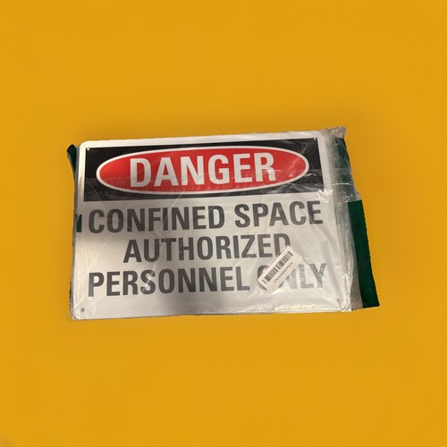 (3Pk) Osha Danger Sign Confined Space authorize personnel Only Metal 7 ...