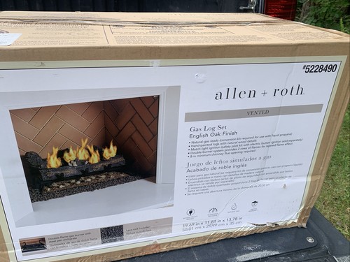 allen + roth 19.69 In 45000 -BTU Natural gas -Burner Vented Gas ...