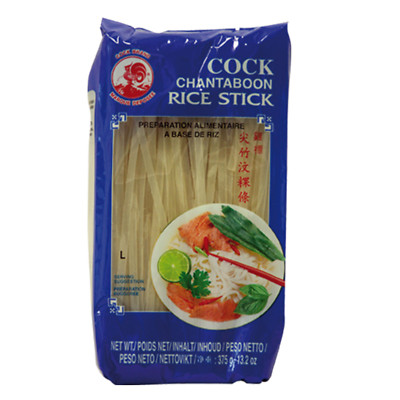 Reisnudeln 375 g Cock Brand Rice Reis Nudeln Chantaboon Rice Stick 5mm ...