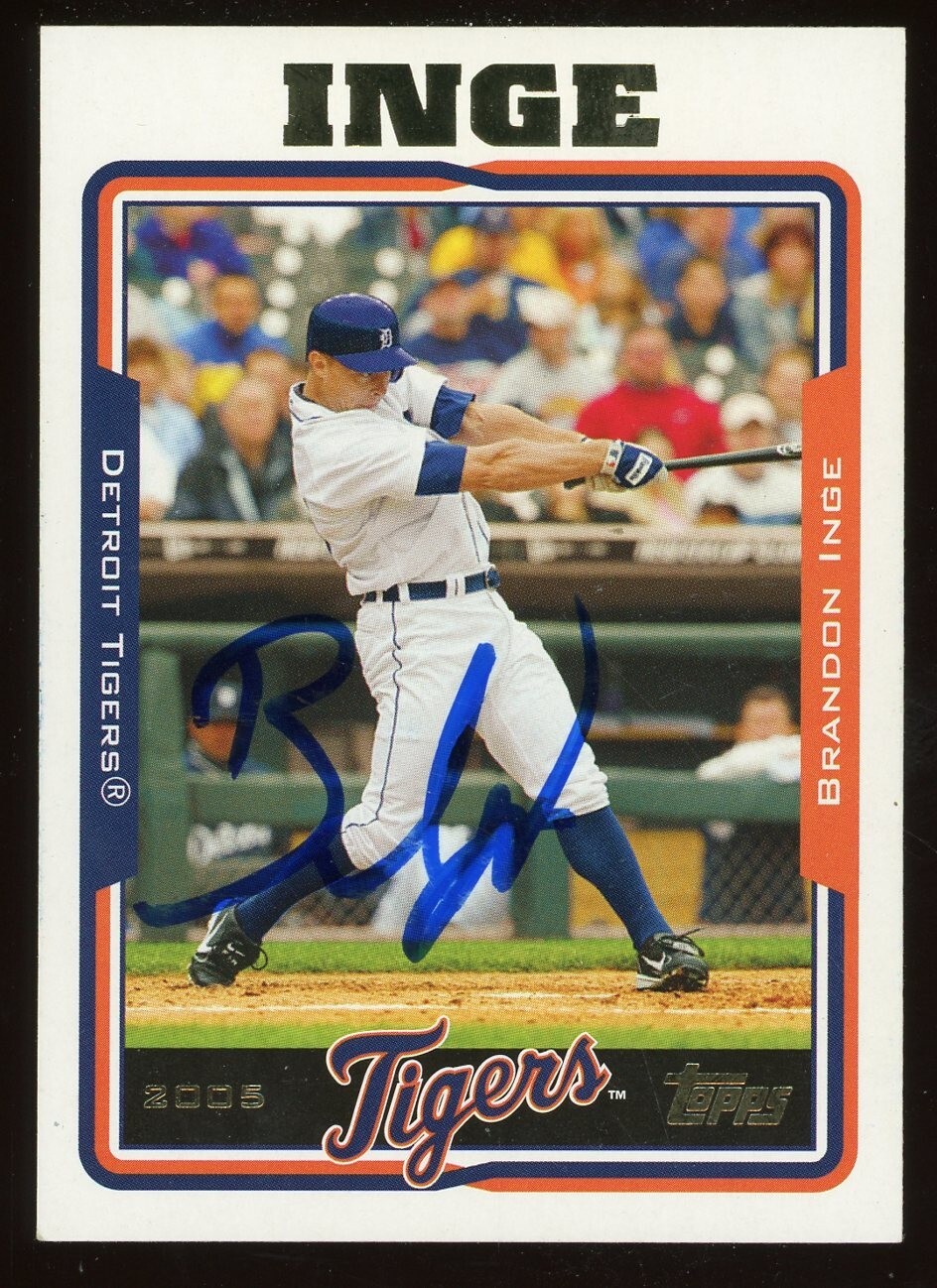 2005 Topps BRANDON INGE Signed Card autograph AUTO TIGERS | eBay