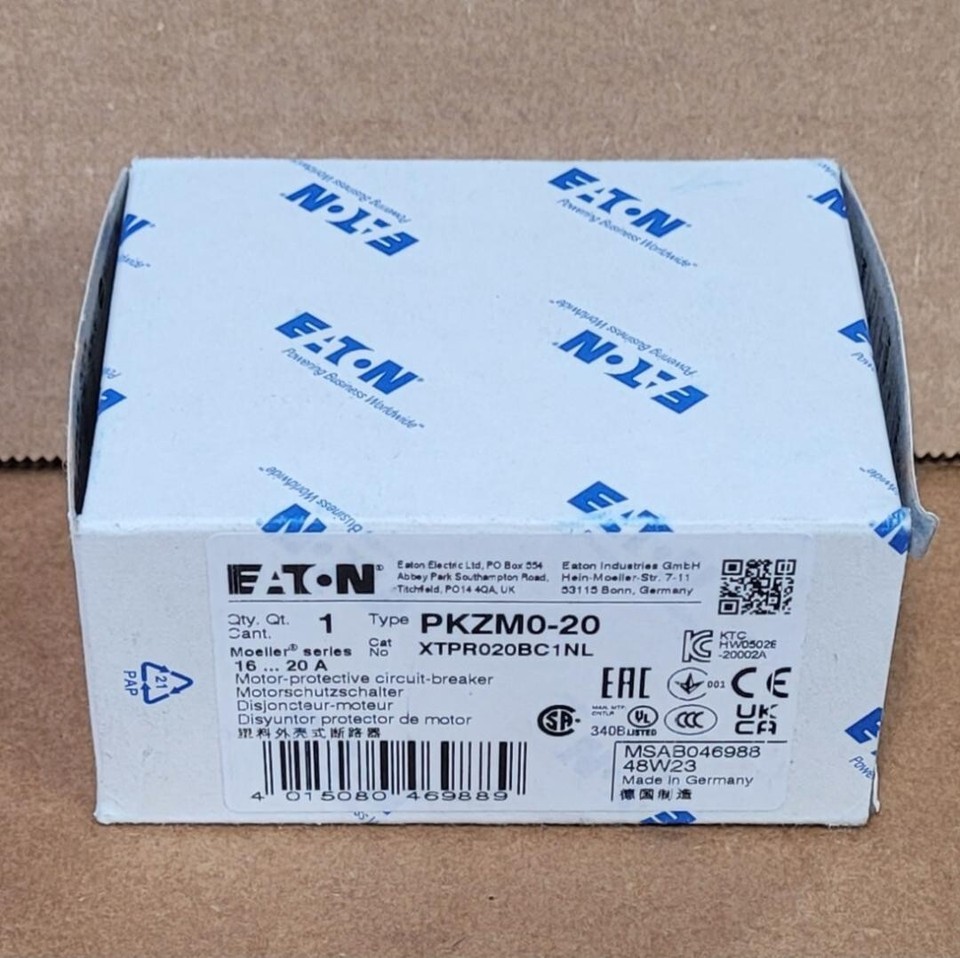 New EATON Moeller PKZM0-20 16-20A Motor Protective Circuit Breaker In ...