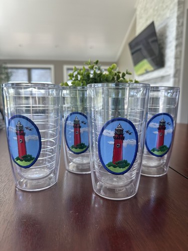 Set 4 Tervis Tumblers 16 Oz. Insulated. EUC. Lighthouse Theme. A | eBay