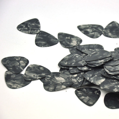 100 pcs/lot Black Pearl Celluloid Thin 0.46mm Blank Guitar Picks ...