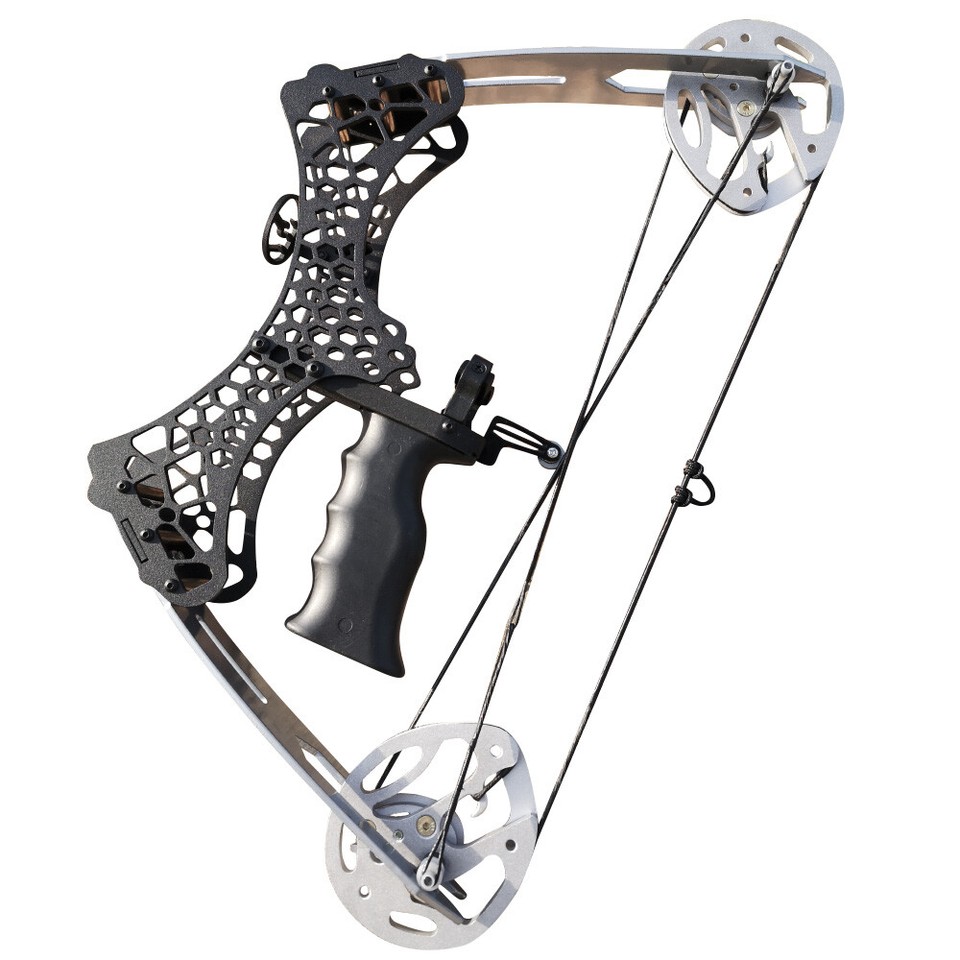 Mini Compound Bow 35lbs Triangle Bow Set Arrows Fishing Archery Hunting ...