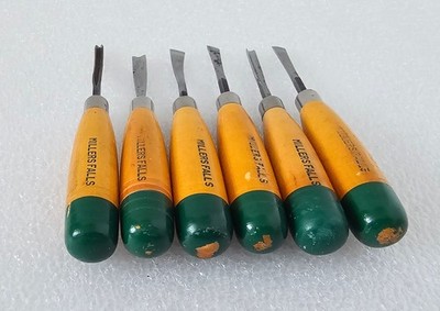 Millers Falls Tools Wood Carving Chisel Set of 6 Vintage Chisels (A2 ...