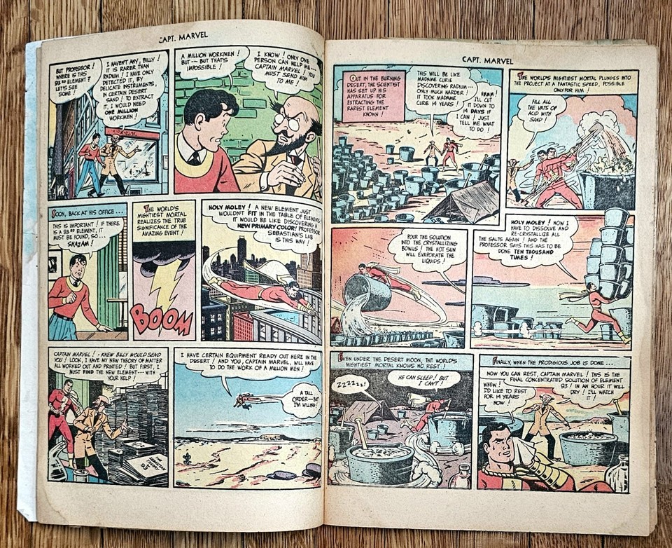 Captain Marvel Adventures #98 Sci-Fi Cover Fawcett Comics Low Grade ...