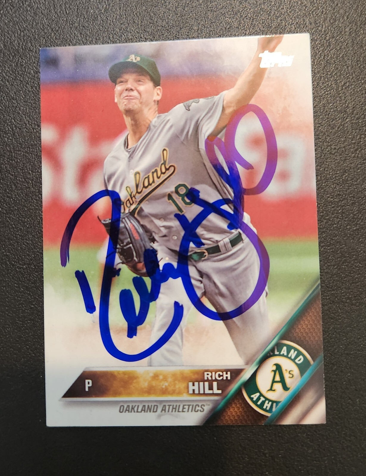 Rich Hill Autograph Signed 2016 Topps Oakland Athletics | eBay