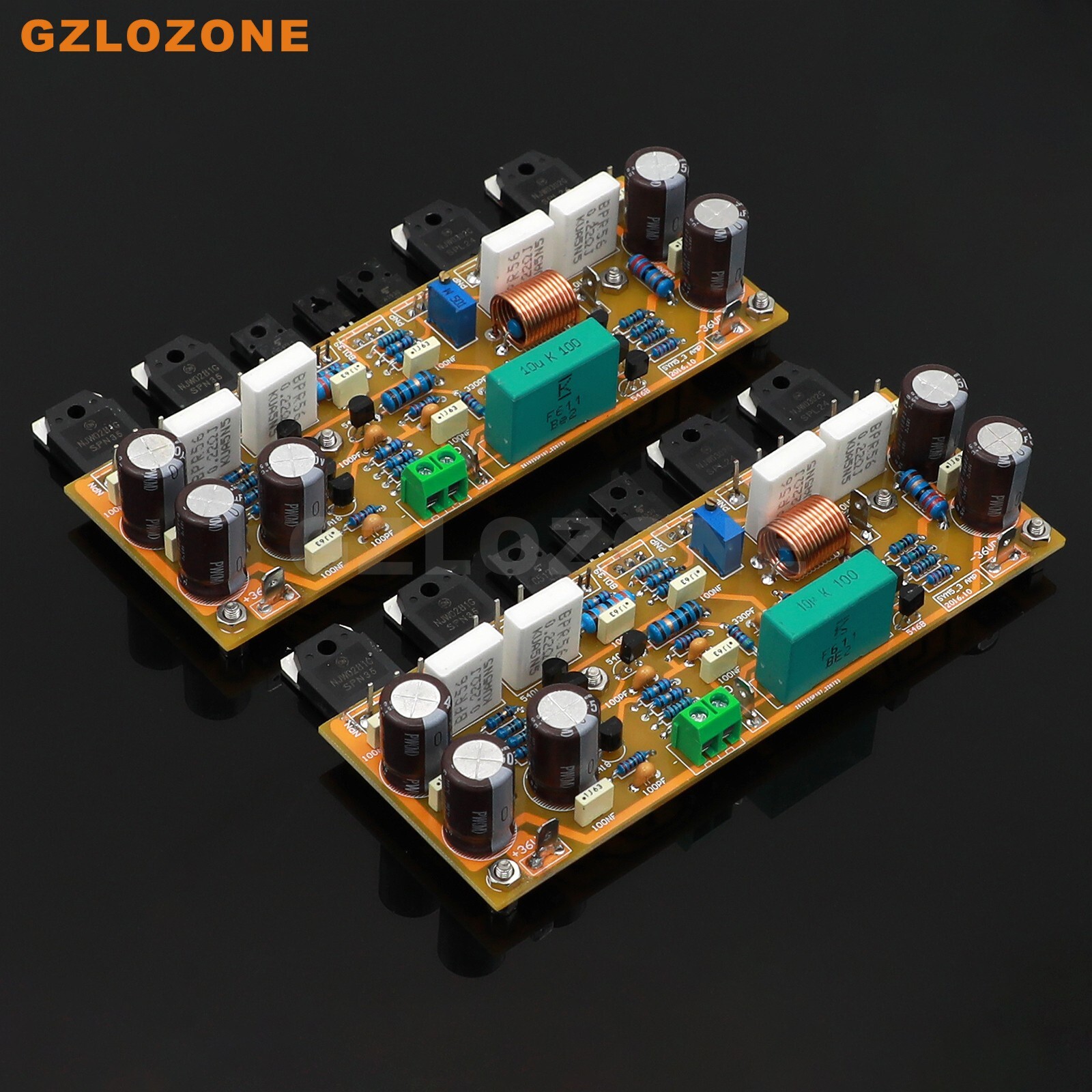 One Pair Assembeld Classic Symasym5-3 Discrete Power Amplifier Board ...