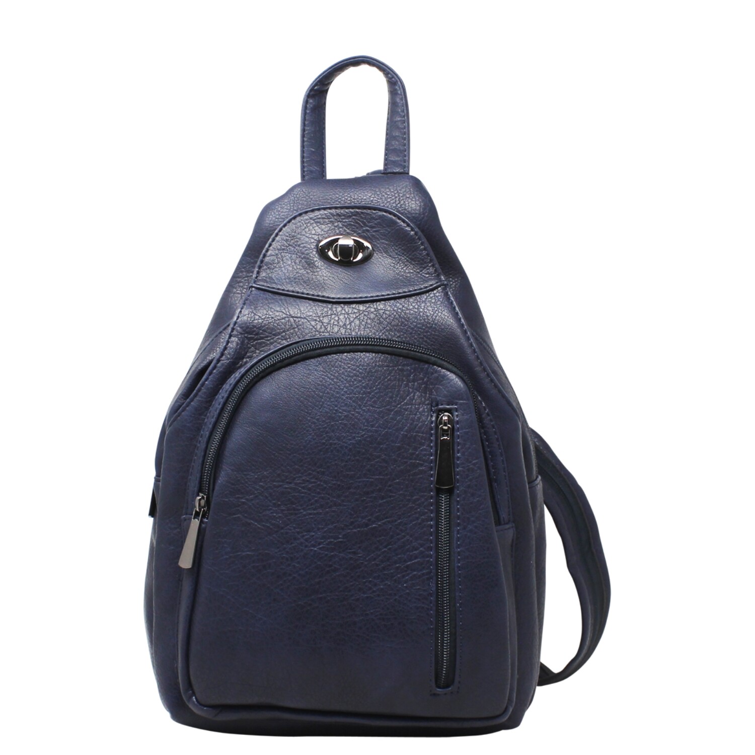 Unisex Zipper Backpack with Turn Lock Clasp Crossbody Travel Gym ...