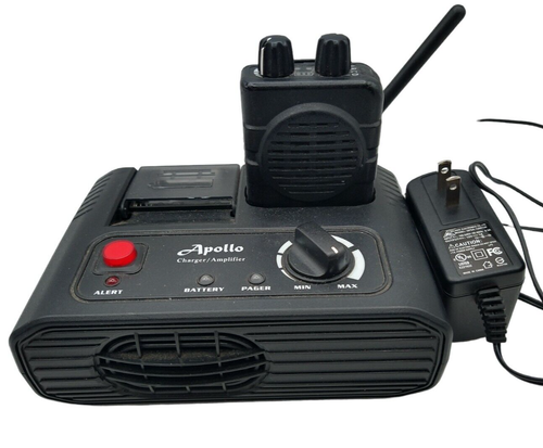 Apollo VP-200 PRO 420-424 MHz UHF Voice Pager w/ Desktop Amplified ...