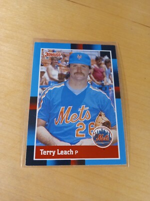 1988 DONRUSS #603 TERRY LEACH New York Mets Baseball Card, Pitcher ...