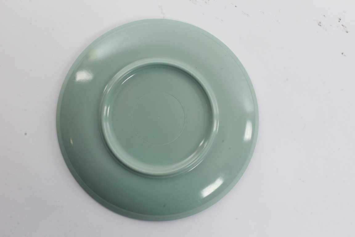 10 Vintage Mid Century Aztec Green Melmac Melamine Dinnerware Saucers ...