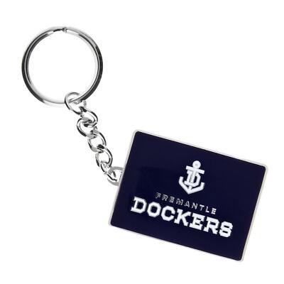 33735 FREMANTLE DOCKERS AFL TEAM LOGO MASCOT METAL KEYRING KEY RING ...