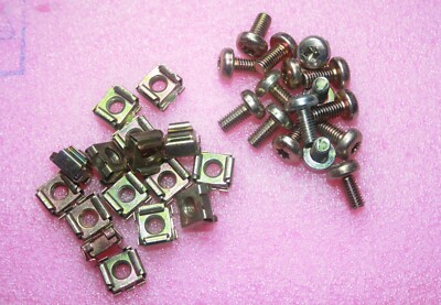 Rackmount M6 Cage Nuts and M6 Rack Screws (Clip Nuts, Rack Mount Nuts ...