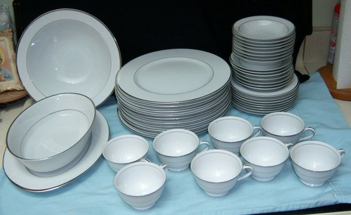 Style House Fine China Wedding Band Pattern China Set 44 Pieces | eBay