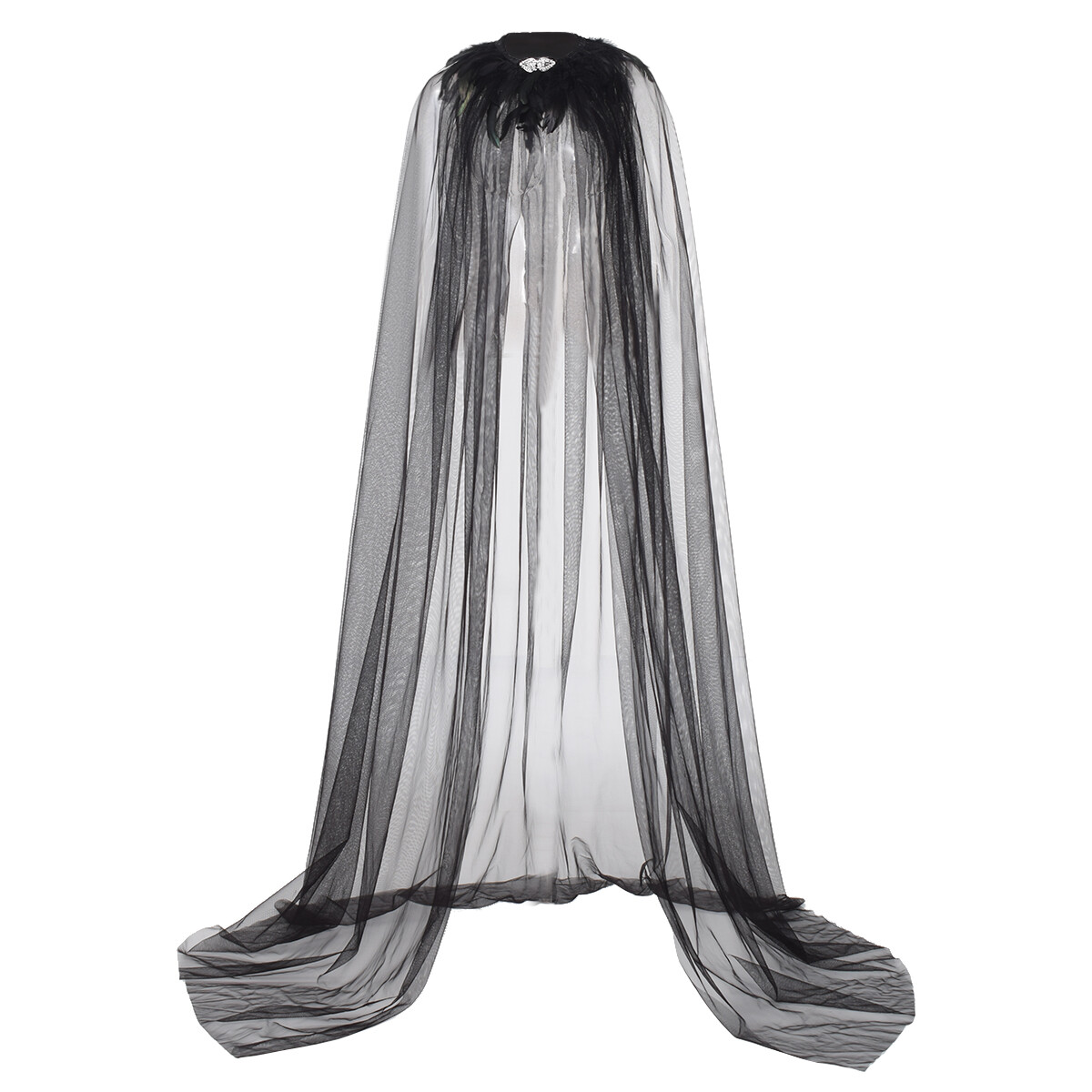 Evil Queen Cosplay Maleficent Cloak Cape Steampunk Feather Collar Witch ...