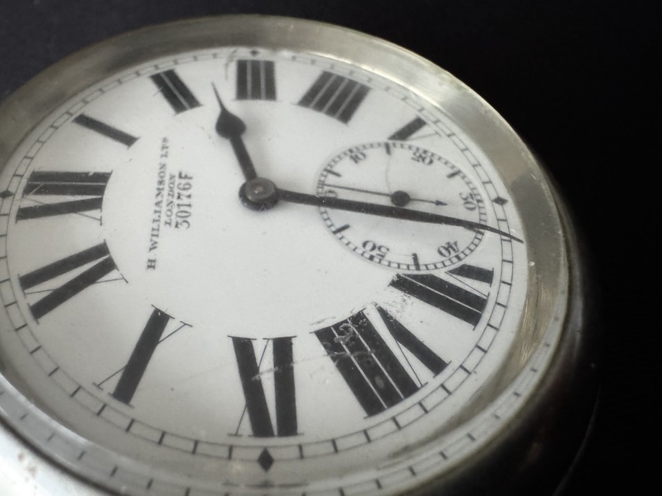RARE WW1 MILITARY ISSUE POCKET WATCH H. WILLIAMSON BRITISH ARMY 30176F ...