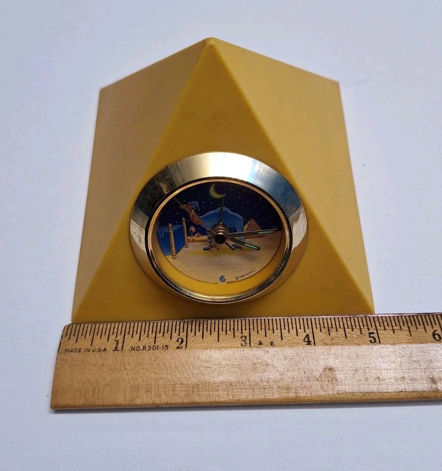 Camel Cigarettes Pyramid Shaped Clock Showing Camel In Pajamas - | eBay