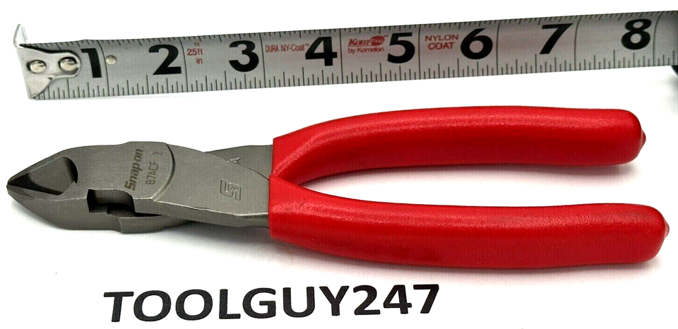 SNAP ON TOOLS USA ORANGE Soft Grip 7" VECTOR EDGE Diagonal Cutter 87BCF ...