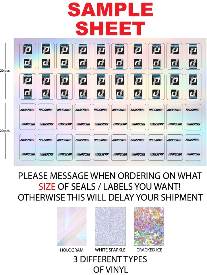ONE TOUCH STICKERS FREE DONRUSS RACING LABELS SEALS 40 pcs. 9 SIZES ...