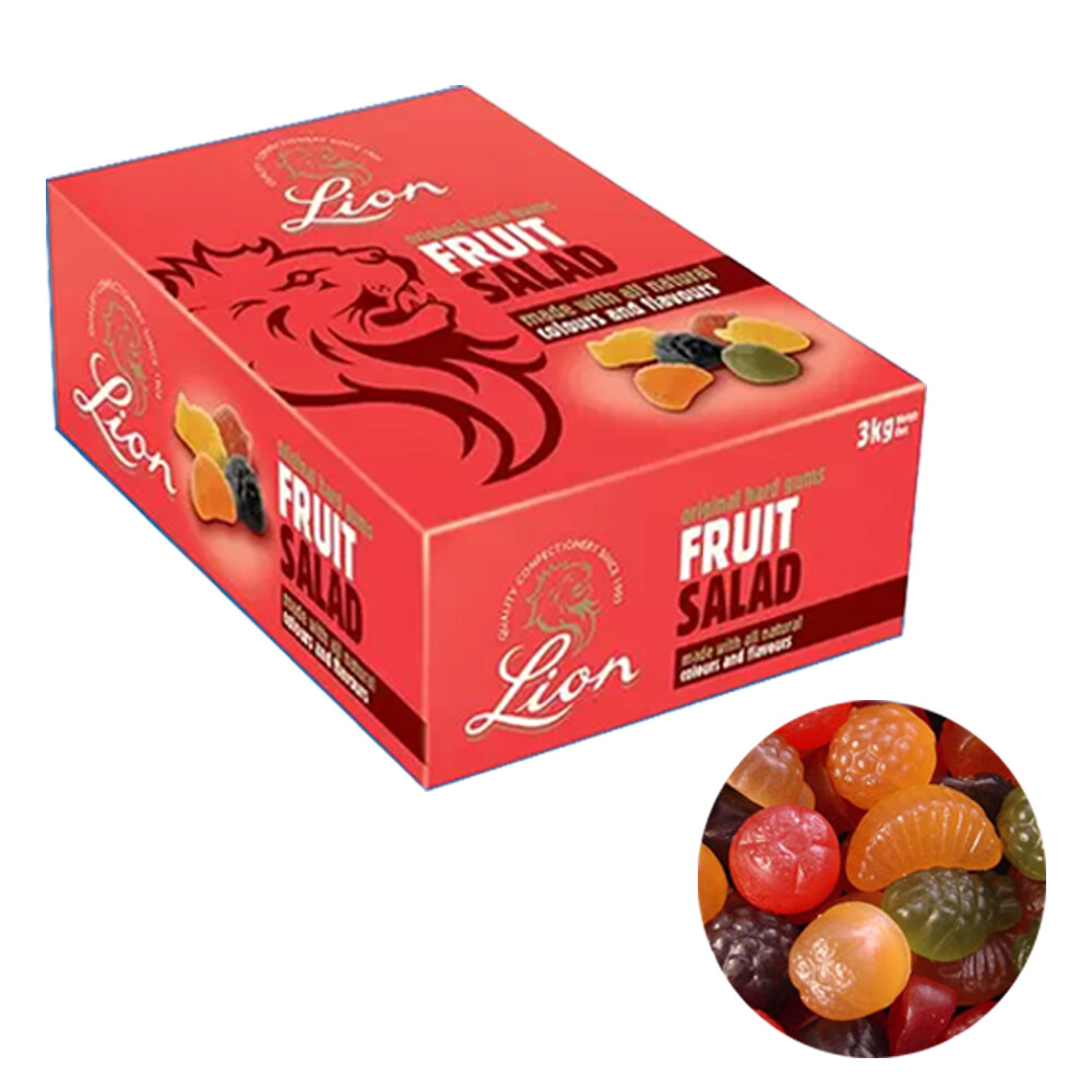 1kg - 5kg Lion Sweets Midget Gems Fruit Salad Liquorice & Wine Gums ...