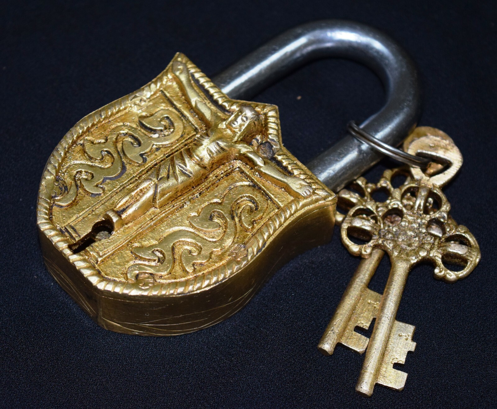 God Jesus Design Padlock Brass Victorian Style Safety Door Lock Heavy ...