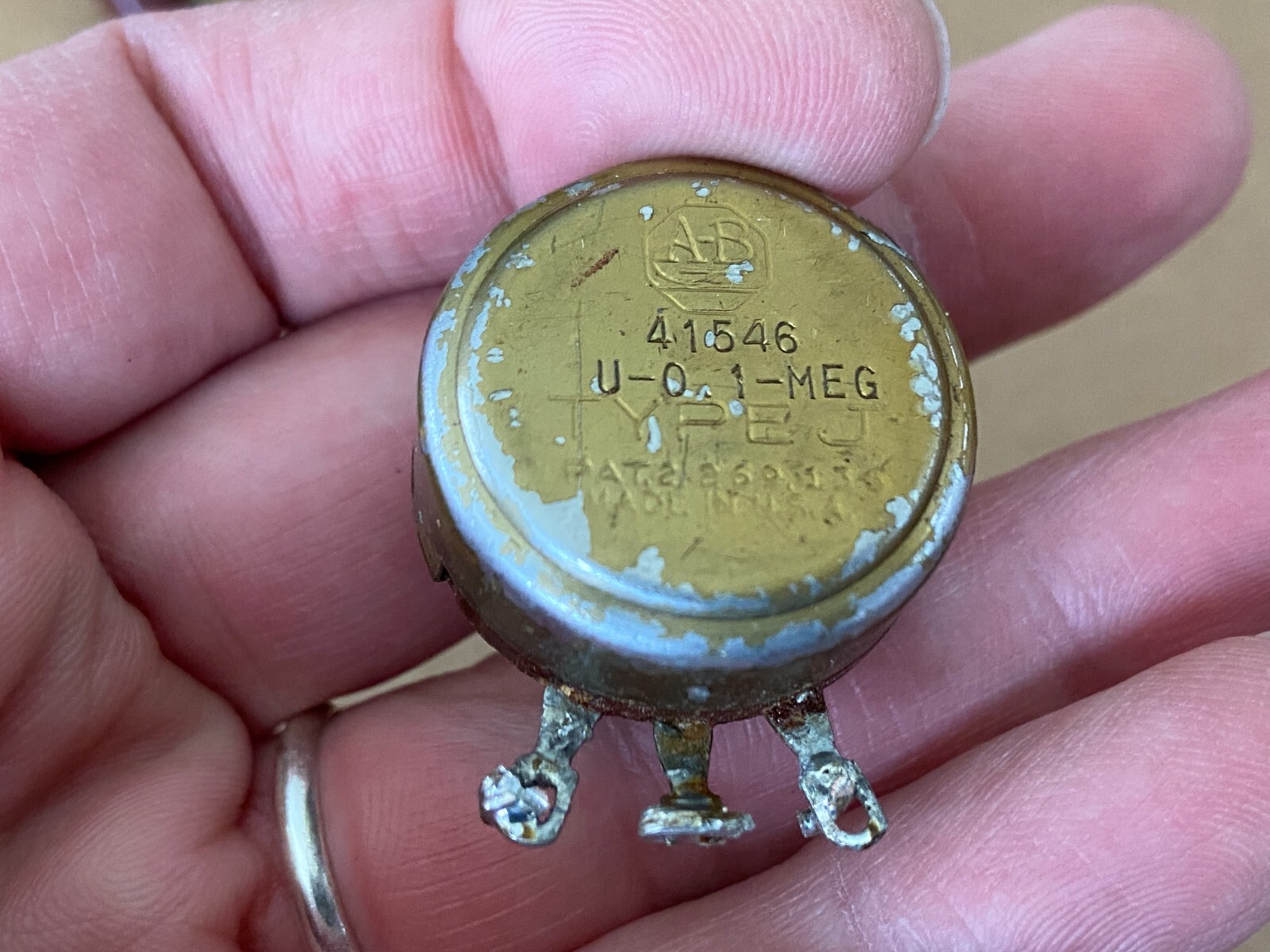 Vintage 1950s Allen-Bradley 100k ohm Linear Potentiometer Guitar Amp ...