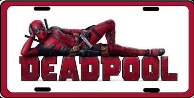 Deadpool Photo Logo Marvel Officially Licensed Aluminum License Plate ...