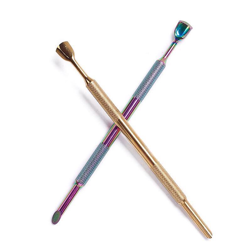 Stainless Steel Cuticle Nail Pusher Double Ended Spoon Nail Art Tool ...