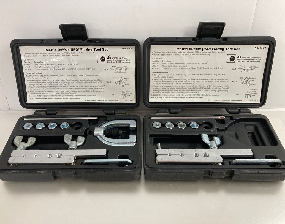 OTC Metric Bubble ISO Flaring Tool Sets 4504 SPX Brake Line Flaring ...