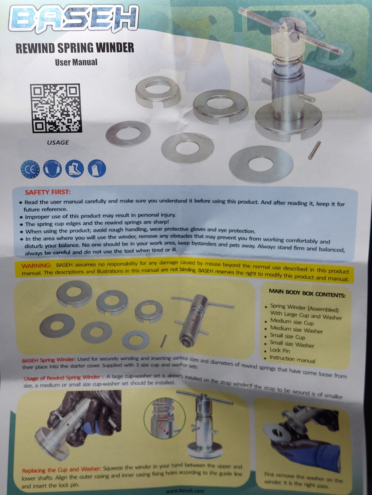 Proffesional Recoil Starter Spring Winder Rewinder Tool Chainsaw Brush ...